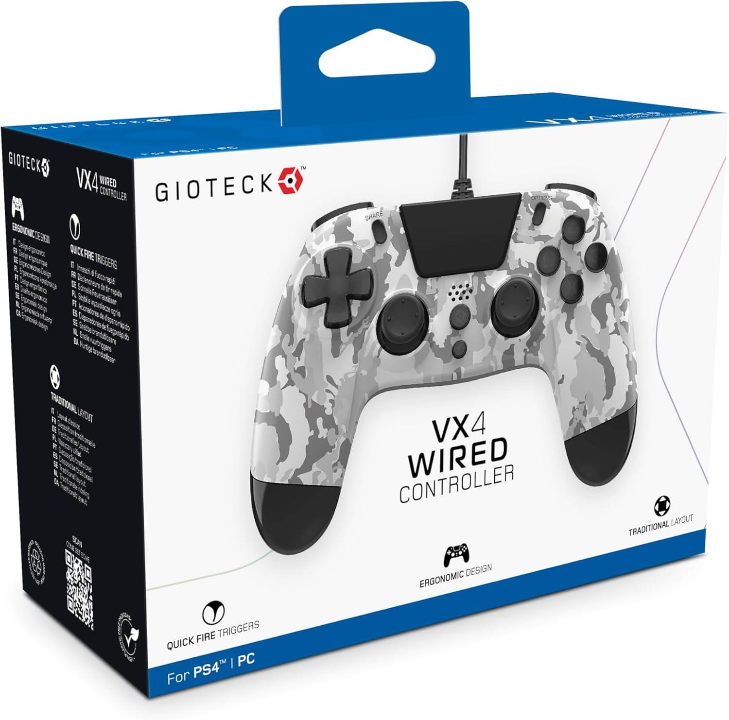 GIOTECK VX-4 WIRED CONTROLLER CAMO PS4 812313015813 | eBay