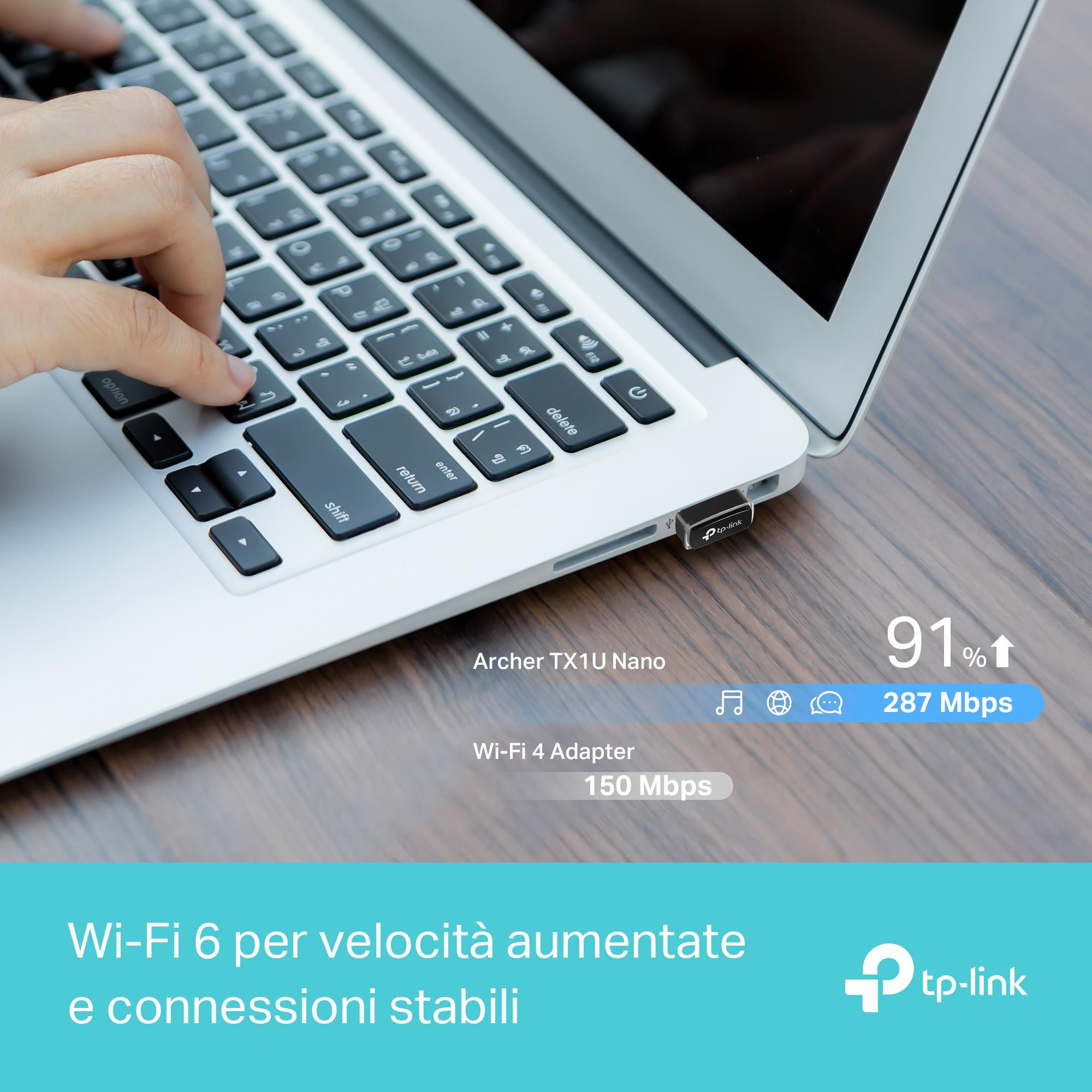 TPLINK ARCHER TX1U NANO WI-FI 6 AX300 ADATTATORE USB