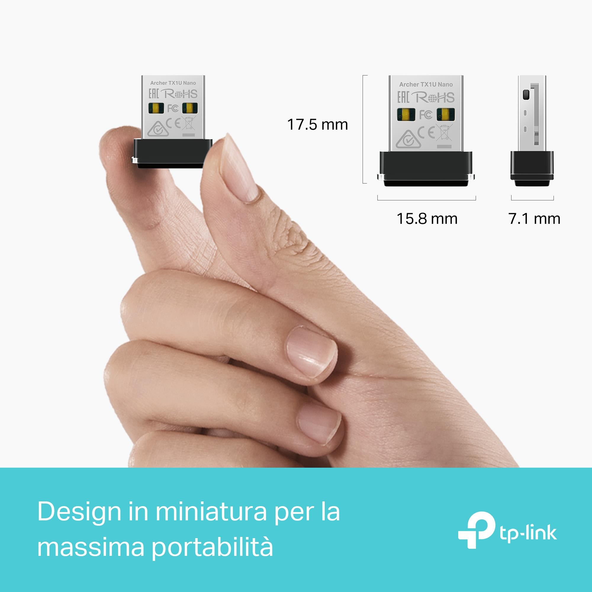 TPLINK ARCHER TX1U NANO WI-FI 6 AX300 ADATTATORE USB